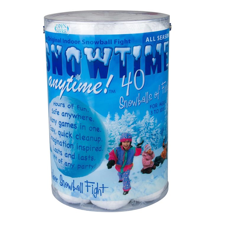 Indoor Snowball Fight SNOWTIME ANYTIME 40 pk | Christmas Toys