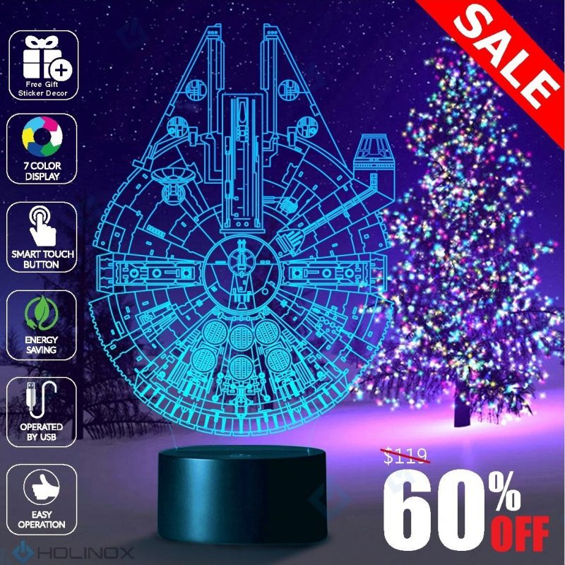 Holinox Star Wars Millennium Falcon Lamp | epickidstoys.com