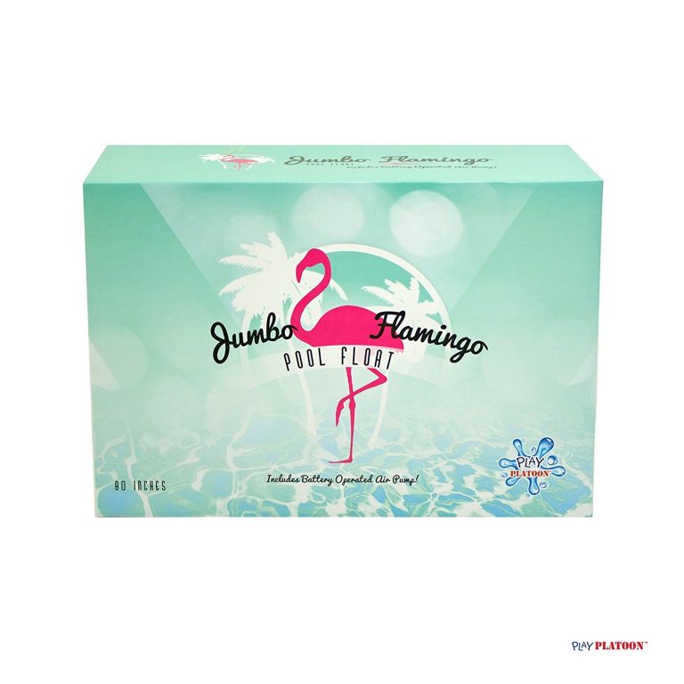 Giant Luxury Inflatable Pink Flamingo Pool Float - Includes Pump