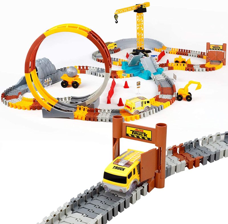 Construction Car and Flexible Track Playset
